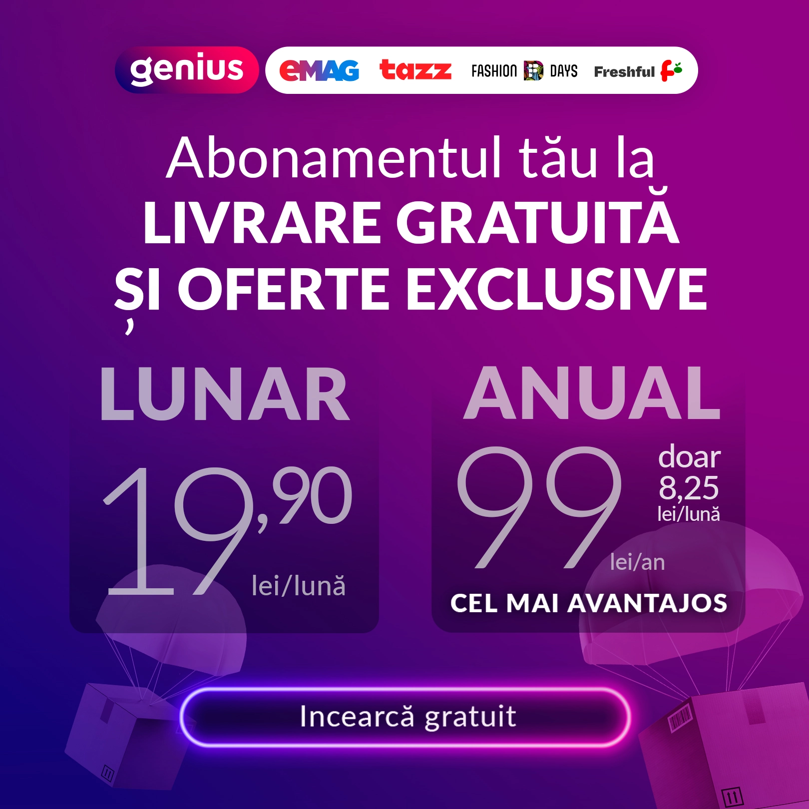 Se întâmplă de azi la eMAG! Abonamentul Genius devine mai flexibil și ...