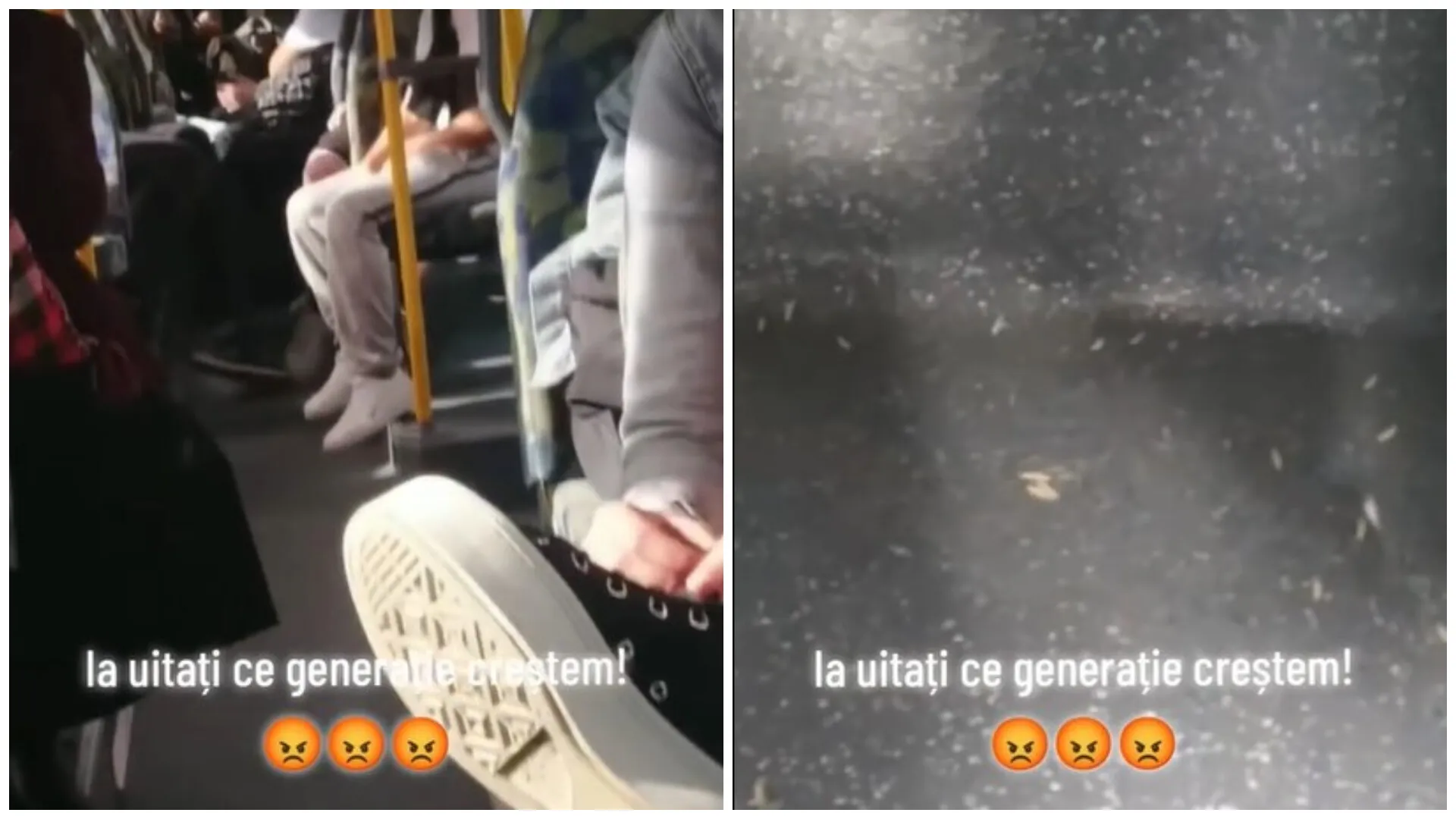 Imagini halucinante într-un autobuz cu elevi! O mamă și fiul său cu ...