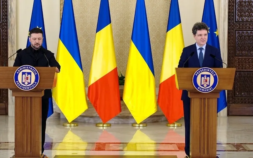 Volodimir Zelenski, emoționat la Palatul Cotroceni. Președintele ...
